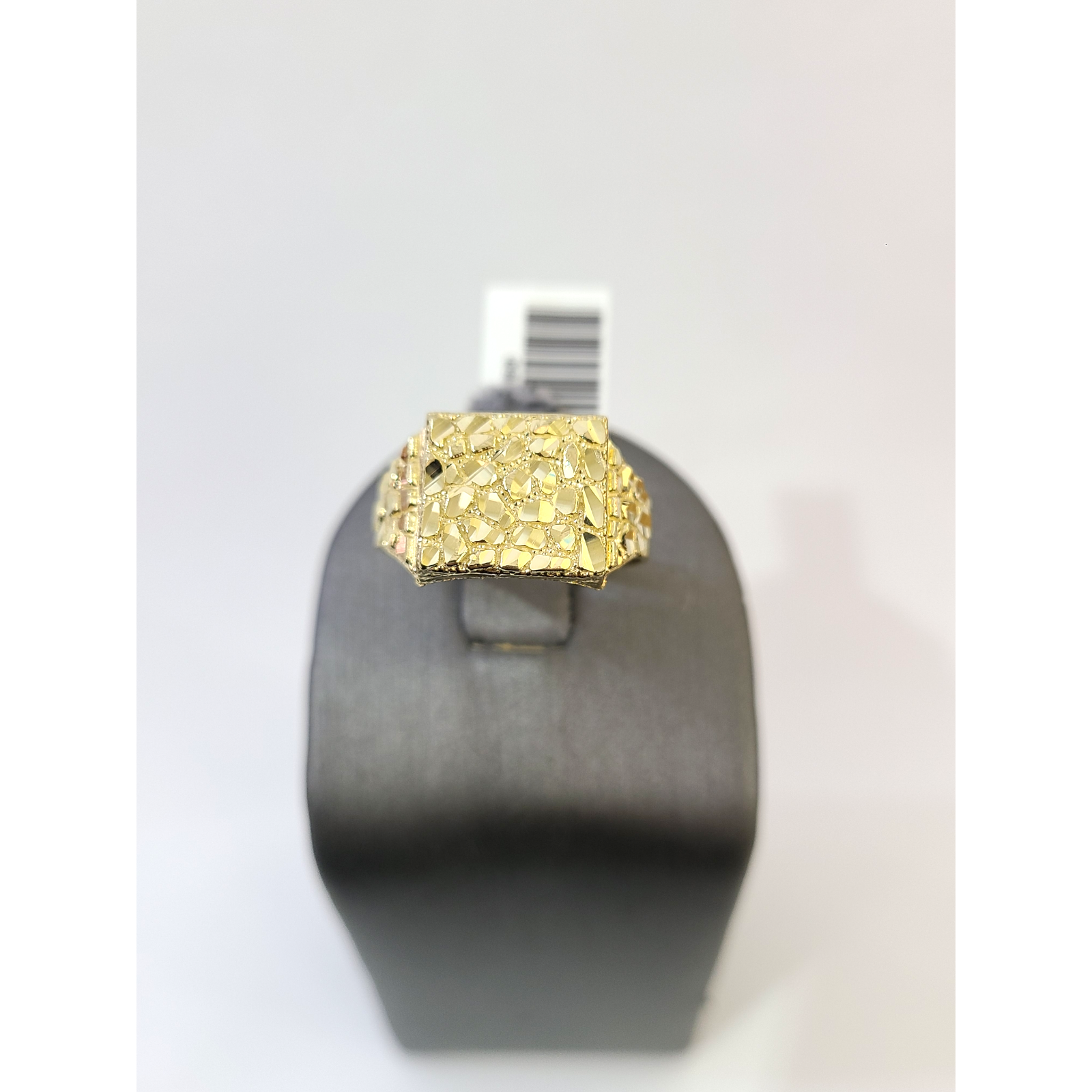 Real 10k Nugget Square Ring Yellow Gold Men 10Kt Genuine – GBJ